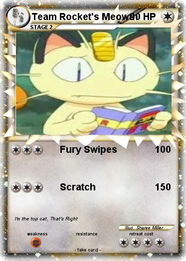 Pokémon Team Rocket s Meowth 21 21 - Fury Swipes - My Pokemon Card