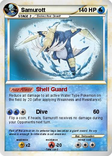 Pokémon Samurott 670 670 - Shell Guard - My Pokemon Card