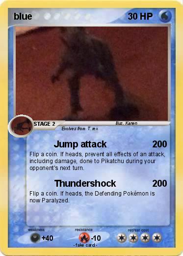 Pokémon blue 3009 3009 - Jump attack - My Pokemon Card