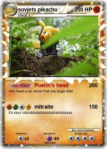 Pokémon sovjets pikachu - Poetin's head - My Pokemon Card