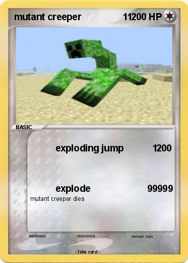 Pokémon mutant creeper 11 1 1 - exploding jump 1 - My Pokemon Card