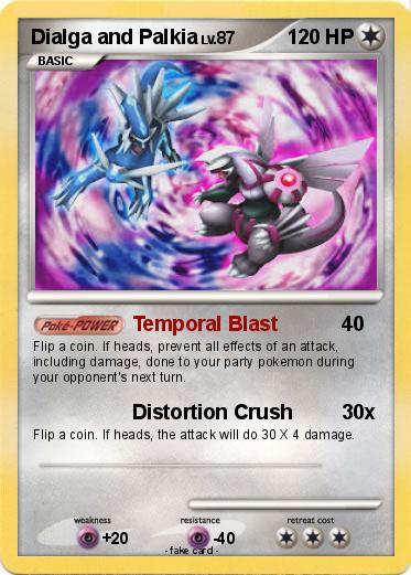 Pokémon Dialga and Palkia 164 164 - Temporal Blast - My Pokemon Card