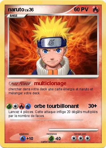 Pokémon naruto 6773 6773 - multiclonage - Ma carte Pokémon
