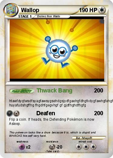 Pokémon Wallop 4 4 - Thwack Bang - My Pokemon Card
