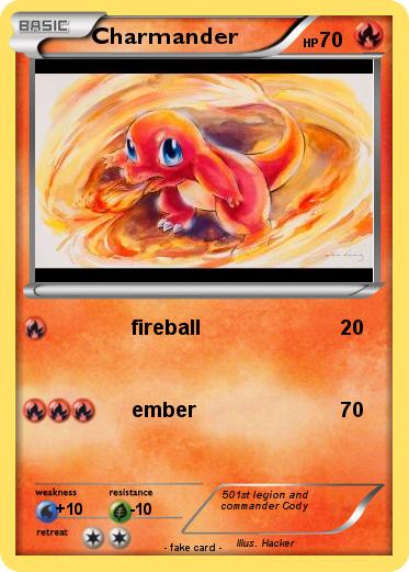 Pokémon Charmander 2282 2282 - fireball - My Pokemon Card
