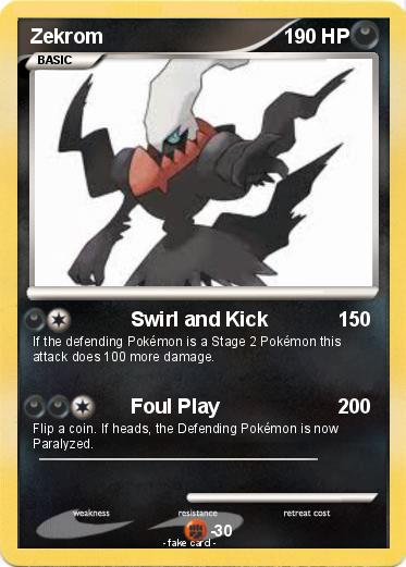 Pokémon Zekrom 7716 7716 - Swirl and Kick - My Pokemon Card