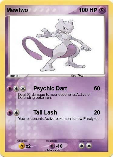 Pokémon Mewtwo 9623 9623 - Psychic Dart - My Pokemon Card