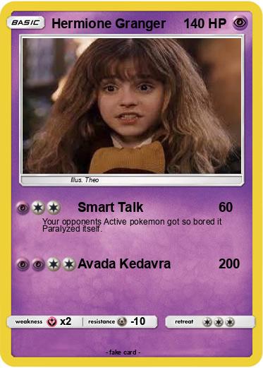Pokémon Hermione Granger 215 215 - Smart Talk - My Pokemon Card