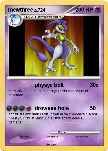 Pokémon mewthree 300 300 - physyc bolt - My Pokemon Card