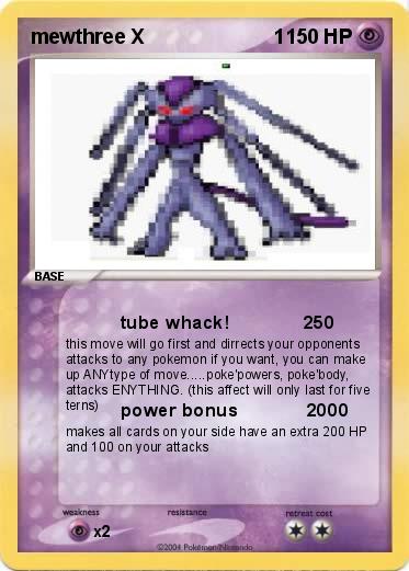 Pokémon mewthree X 1 1 - tube whack! 250 - My Pokemon Card