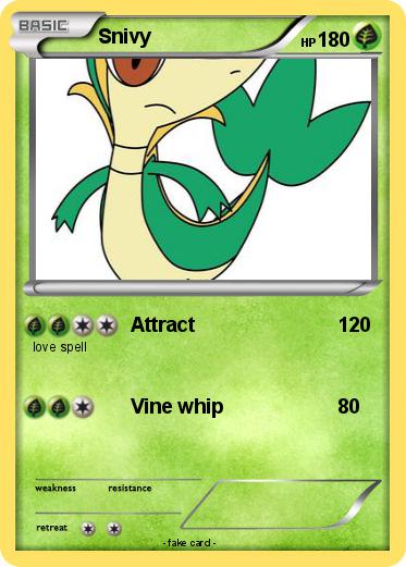 Pokémon Snivy 1411 1411 - Attract - My Pokemon Card