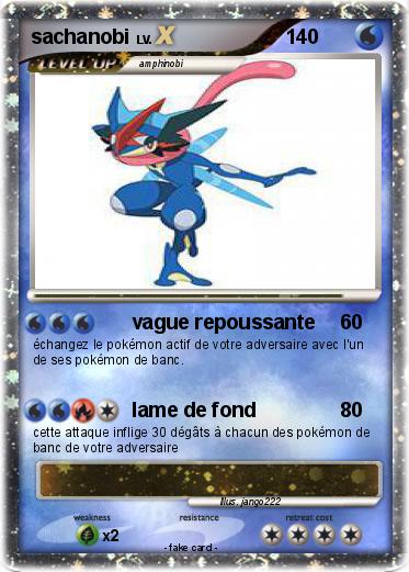 Pokémon sachanobi 9 9 - vague repoussante - Ma carte Pokémon