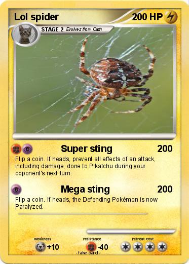 Pokémon Lol spider - Super sting - My Pokemon Card
