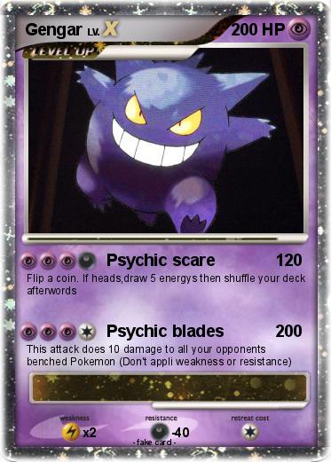Pokémon Gengar 888 888 - Psychic scare - My Pokemon Card