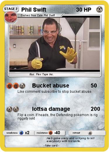 Pokémon Phil Swift 75 75 - Bucket abuse - My Pokemon Card