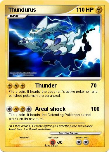 Pokémon Thundurus 182 182 - Thunder - My Pokemon Card