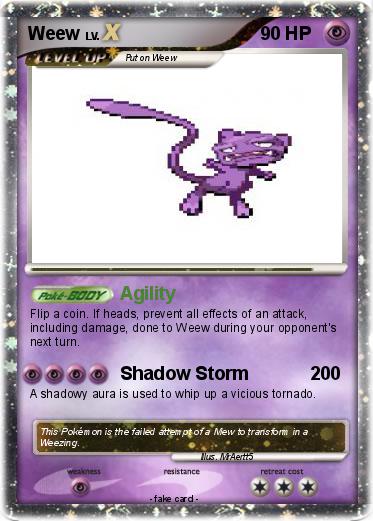 Pokémon Weew - Agility - My Pokemon Card