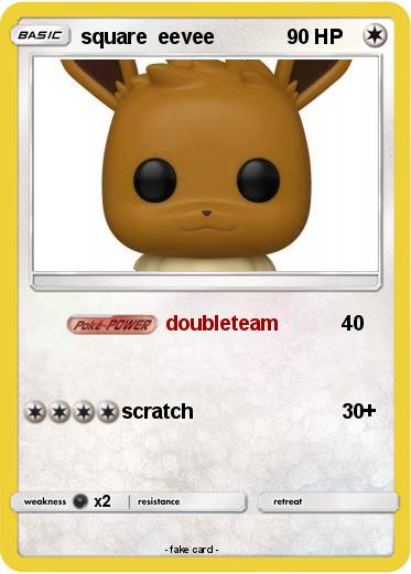 Pokémon square eevee - doubleteam - My Pokemon Card