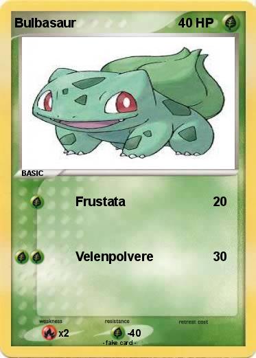 Pokémon Bulbasaur 1880 1880 - Frustata - My Pokemon Card