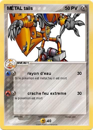 Pokémon METAL tails - rayon d'eau - Ma carte Pokémon