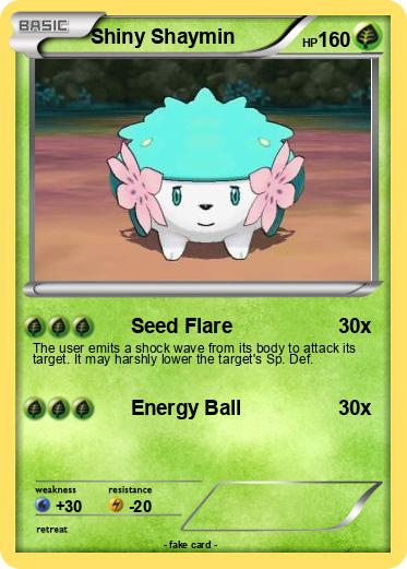 Pokémon Shiny Shaymin 16 16 - Seed Flare - My Pokemon Card