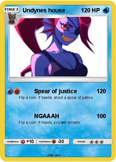 Pokémon Undynes house 1 1 - Spear of justice - My Pokemon Card