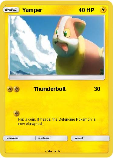 Pokémon Yamper 13 13 - Thunderbolt - My Pokemon Card