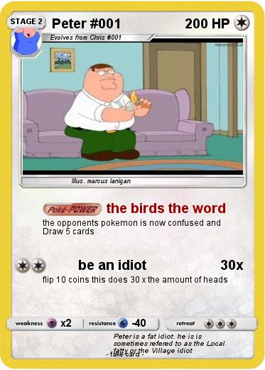 Pokémon Peter 001 001 - the birds the word - My Pokemon Card