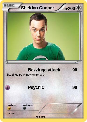 Pokémon Sheldon Cooper 135 135 - Bazzinga attack - My Pokemon Card