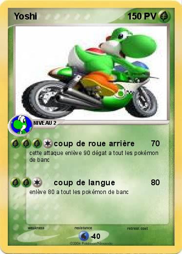 Pokémon Yoshi 128 128 - coup de roue arrière - Ma carte Pokémon