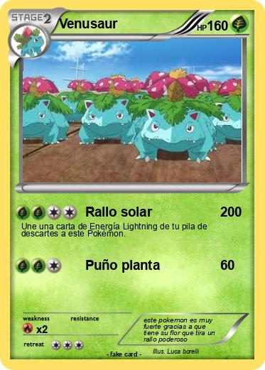 Pokémon Venusaur 1153 1153 - Rallo solar - Mi carta pokémon