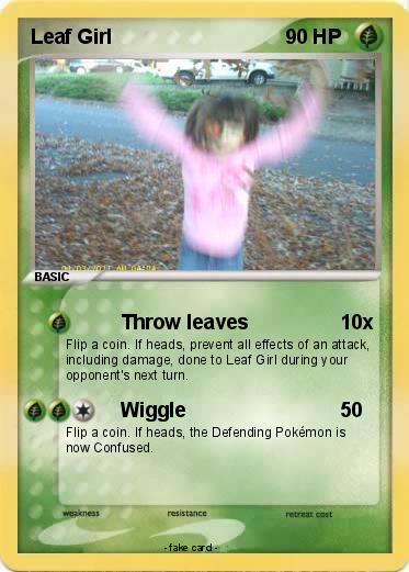 Pokémon Leaf Girl 1 1 - Throw leaves - My Pokemon Card