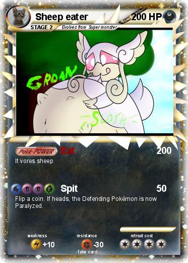 Pokémon Sheep eater - Eat - My Pokemon Card
