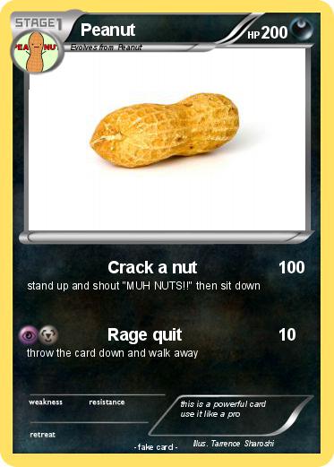 Pokémon Peanut 216 216 - Crack a nut - My Pokemon Card