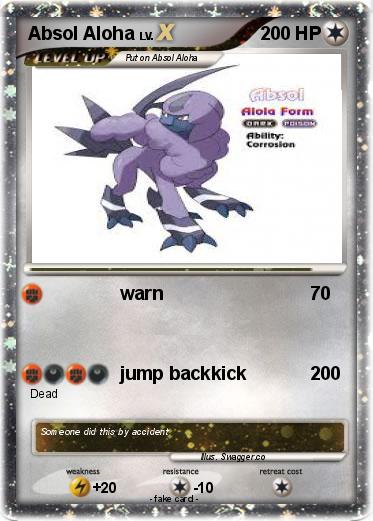 Pokémon Absol Aloha - warn - My Pokemon Card