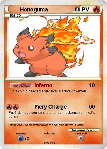 Pokémon Honoguma 28 28 - Inferno - Mi carta pokémon