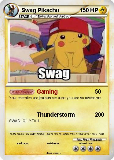 Pokémon Swag Pikachu 17 17 - Gaming - My Pokemon Card
