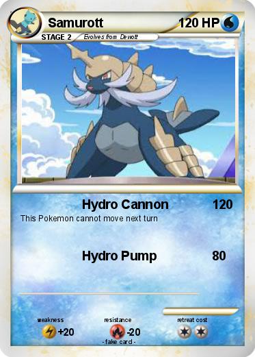 Pokémon Samurott 683 683 - Hydro Cannon - My Pokemon Card