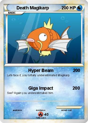 Pokémon Death Magikarp - Hyper Beam 200 - My Pokemon Card