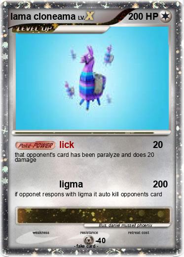 Pokémon lama cloneama - lick - My Pokemon Card