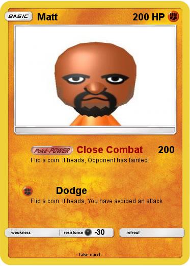Pokémon Matt 1070 1070 - Close Combat - My Pokemon Card
