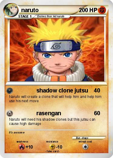 Pokémon naruto 6896 6896 - shadow clone jutsu - My Pokemon Card