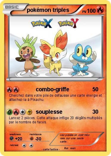 Pokémon pokemon triples - combo-griffe - Ma carte Pokémon