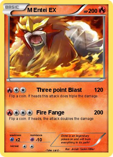 Pokémon M Entei EX 1 1 - Three point Blast - My Pokemon Card