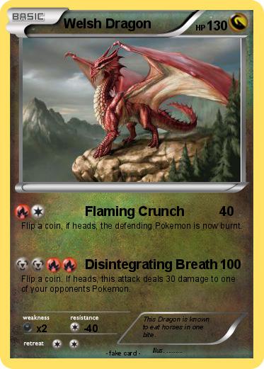 Pokémon Welsh Dragon 5 5 - Flaming Crunch - My Pokemon Card