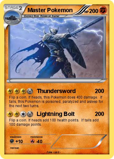 Pokémon Master Pokemon 13 13 - Thundersword - My Pokemon Card