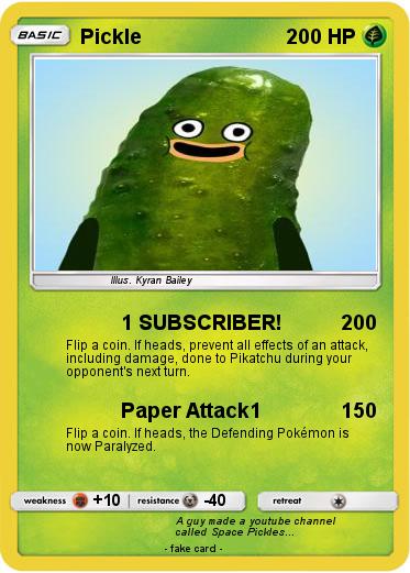 Pokémon Pickle 184 184 - 1 SUBSCRIBER! - My Pokemon Card
