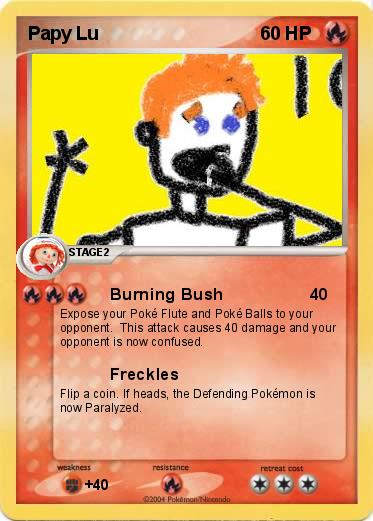 Pokémon Papy Lu - Burning Bush - My Pokemon Card
