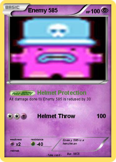 Pokémon Enemy 585 585 - Helmet Protection - My Pokemon Card