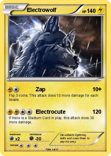 Pokémon Electrowolf 4 4 - Zap - My Pokemon Card